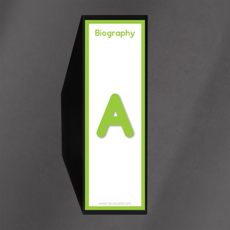 Junior Biography Shelf Divider 26-Piece Set - Style 3132 - Library Skills