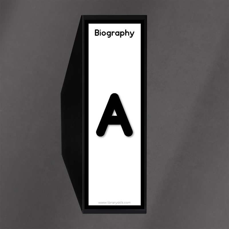 Junior Biography Shelf Divider 26-Piece Set - Style 3132 - Library Skills