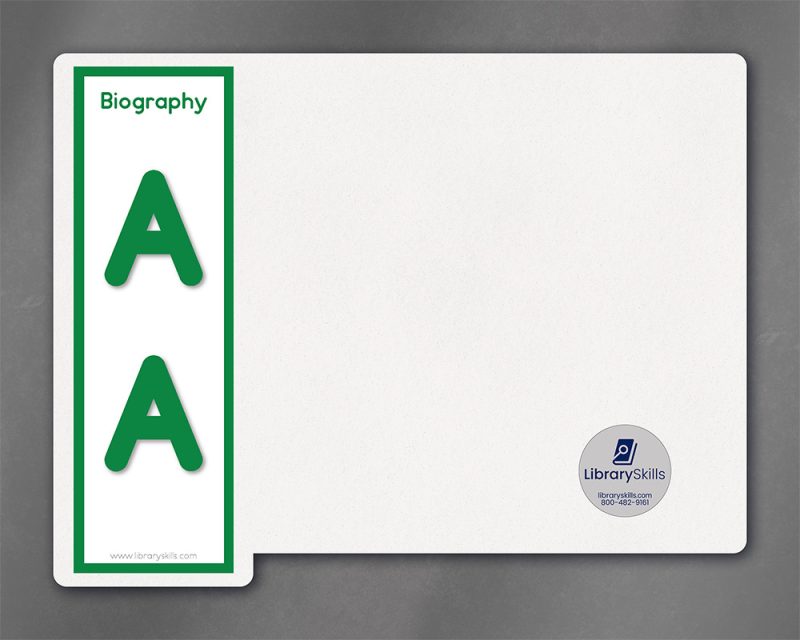 Junior Biography Shelf Marker 26-Piece Set - Style 3232 - Library Skills